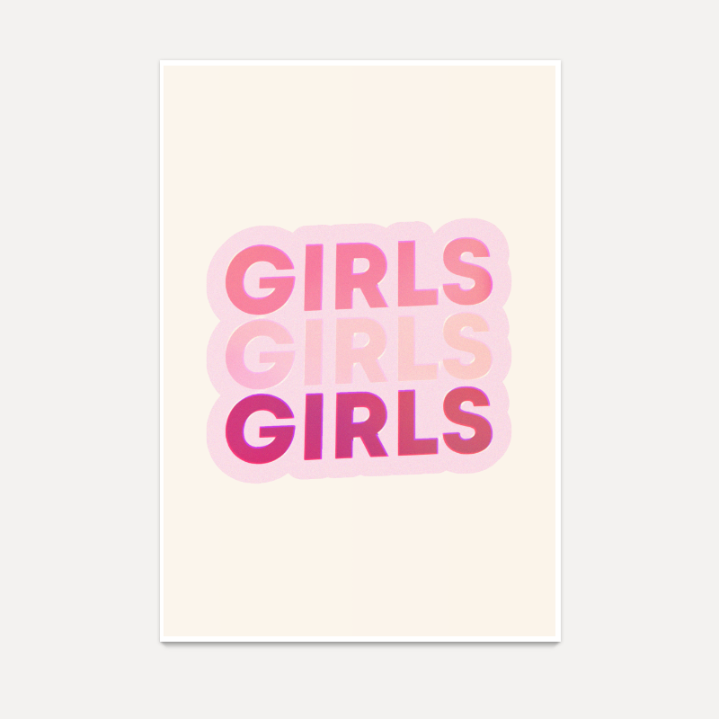 Poster Girls Girls Girls de Talita - Colab55