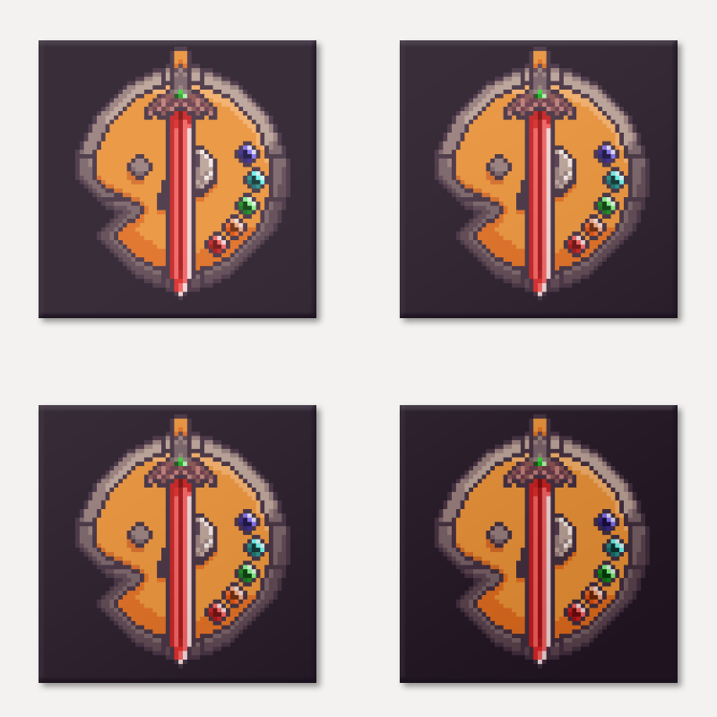Magneto Pixel art Espada e Escudo da arte de PixelCarvel - Colab55