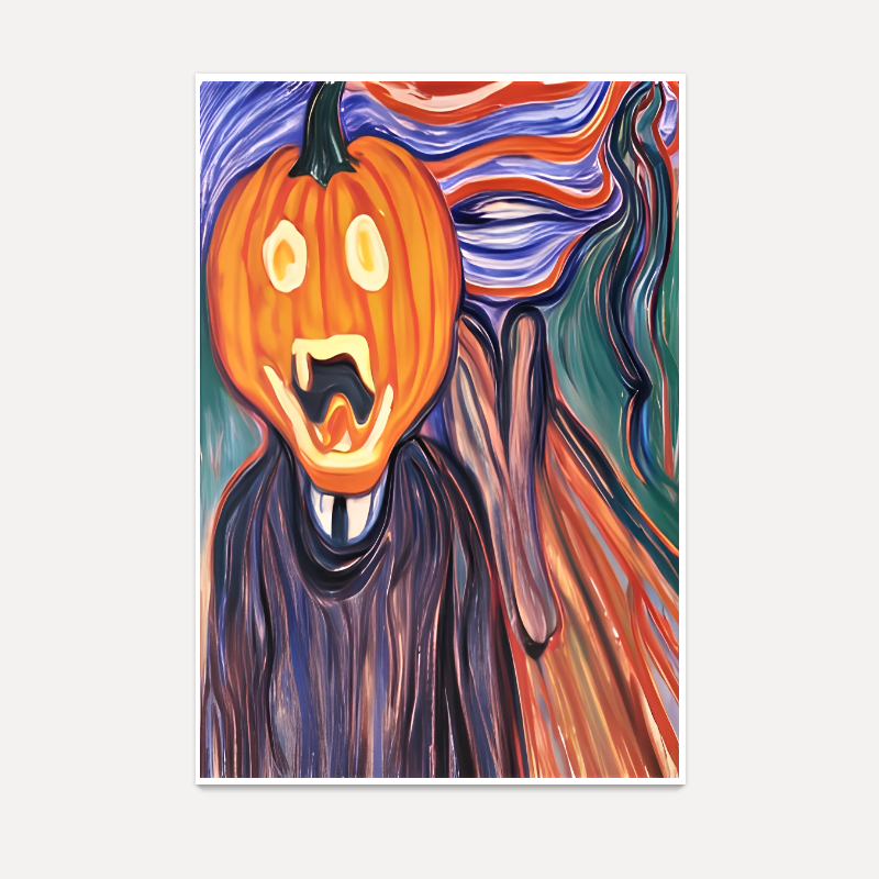 Poster Pumpkin Head em Edvard Munch The Scream de Osvaldo Felipe ...