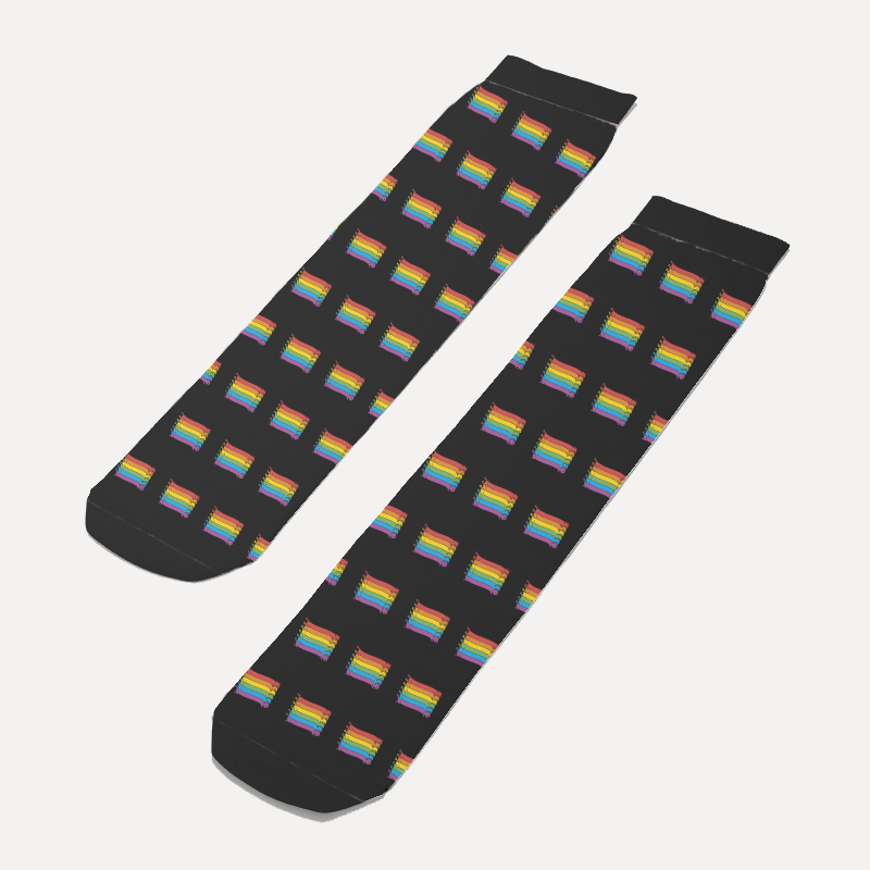 Meia Rainbow Cats Pride Flag de Tobias Fonseca - Colab55