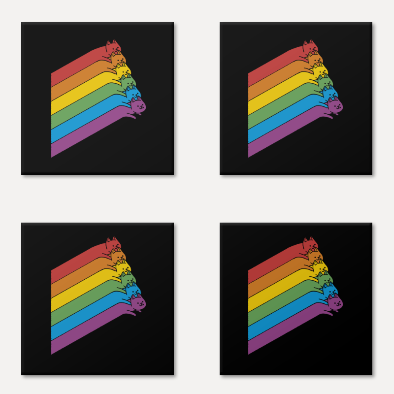 Magneto Flying Rainbow Cats Lines de Tobias Fonseca - Colab55