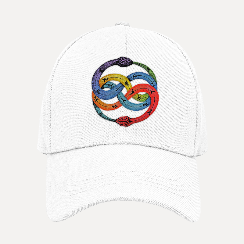 Boné Ouroboros com as Cores dos Chakras de Bela Mandala - Colab55