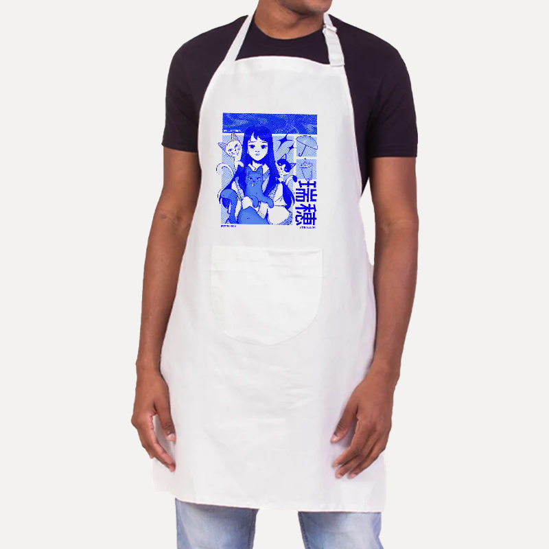 Avental Mizuho Sonny boy - Anime Fanart Azul de Ilustrisa - Colab55
