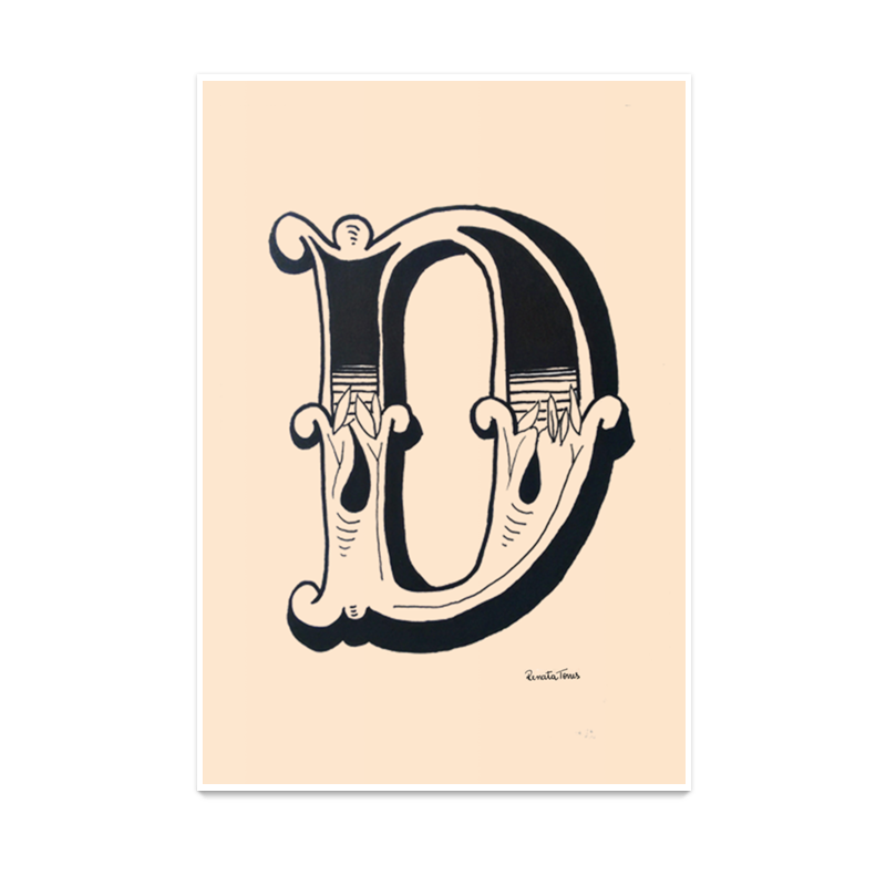 Poster Letra D de Renata Torres - Colab55
